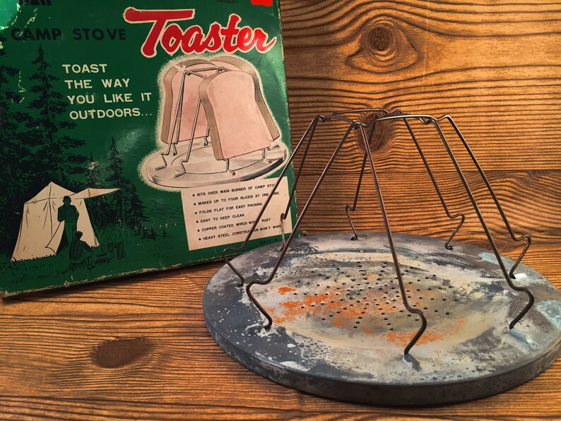 Vintage Camping Toaster Rusty Metal Display Piece with box | Etsy