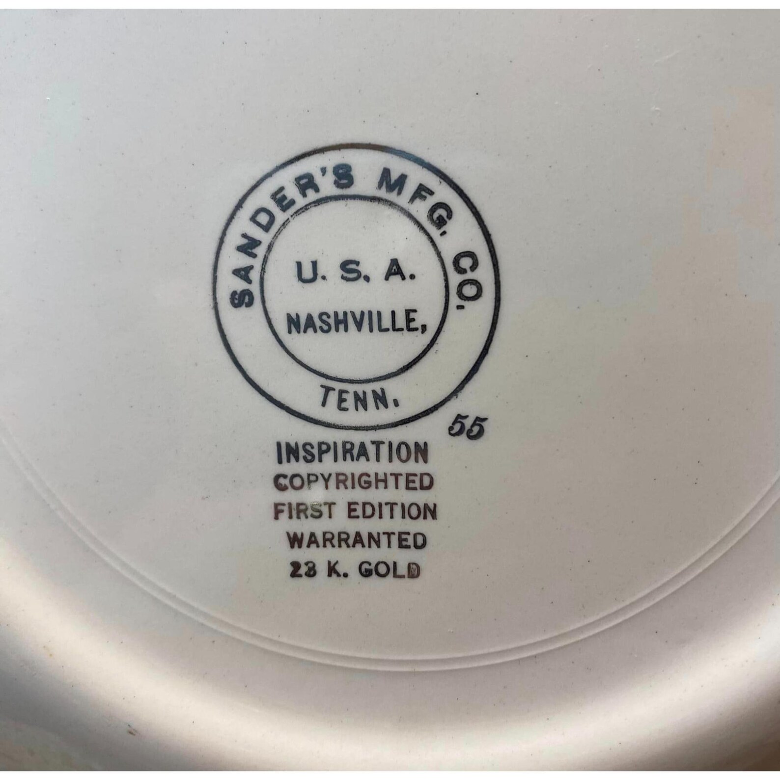 Vintage Sanders Mfg Co 23K Gold Trimmed Jesus Plate - Etsy