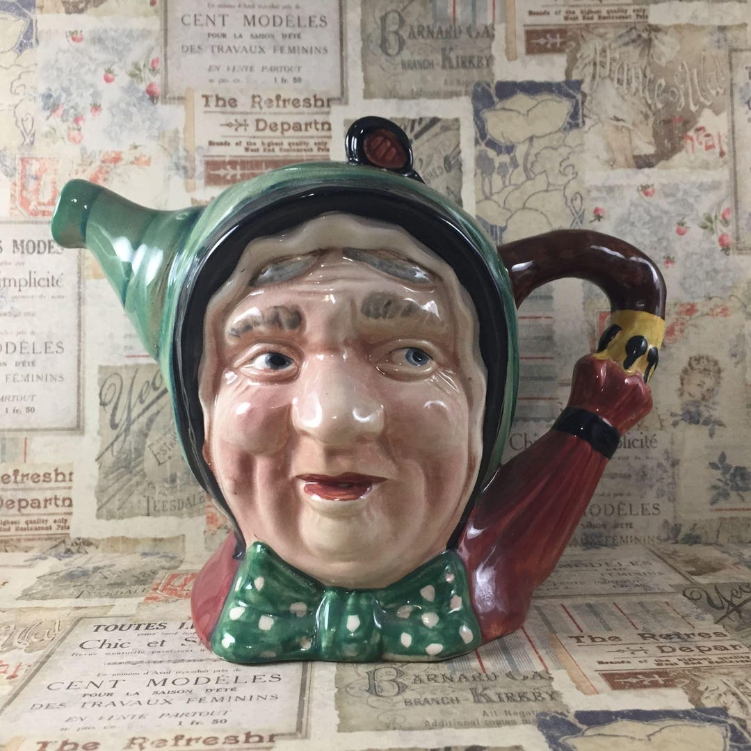 Vintage #691 Beswick Ware Siarey Gamp Teapot Toby Type Ceramic Dickens ...