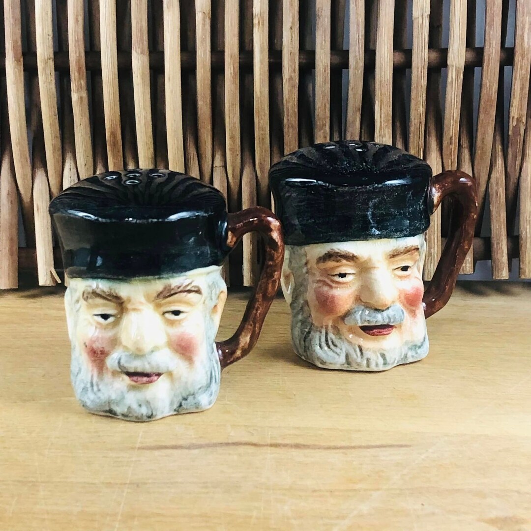 Vintage Toby Character Salt and Pepper Shakers Ceramic - Etsy