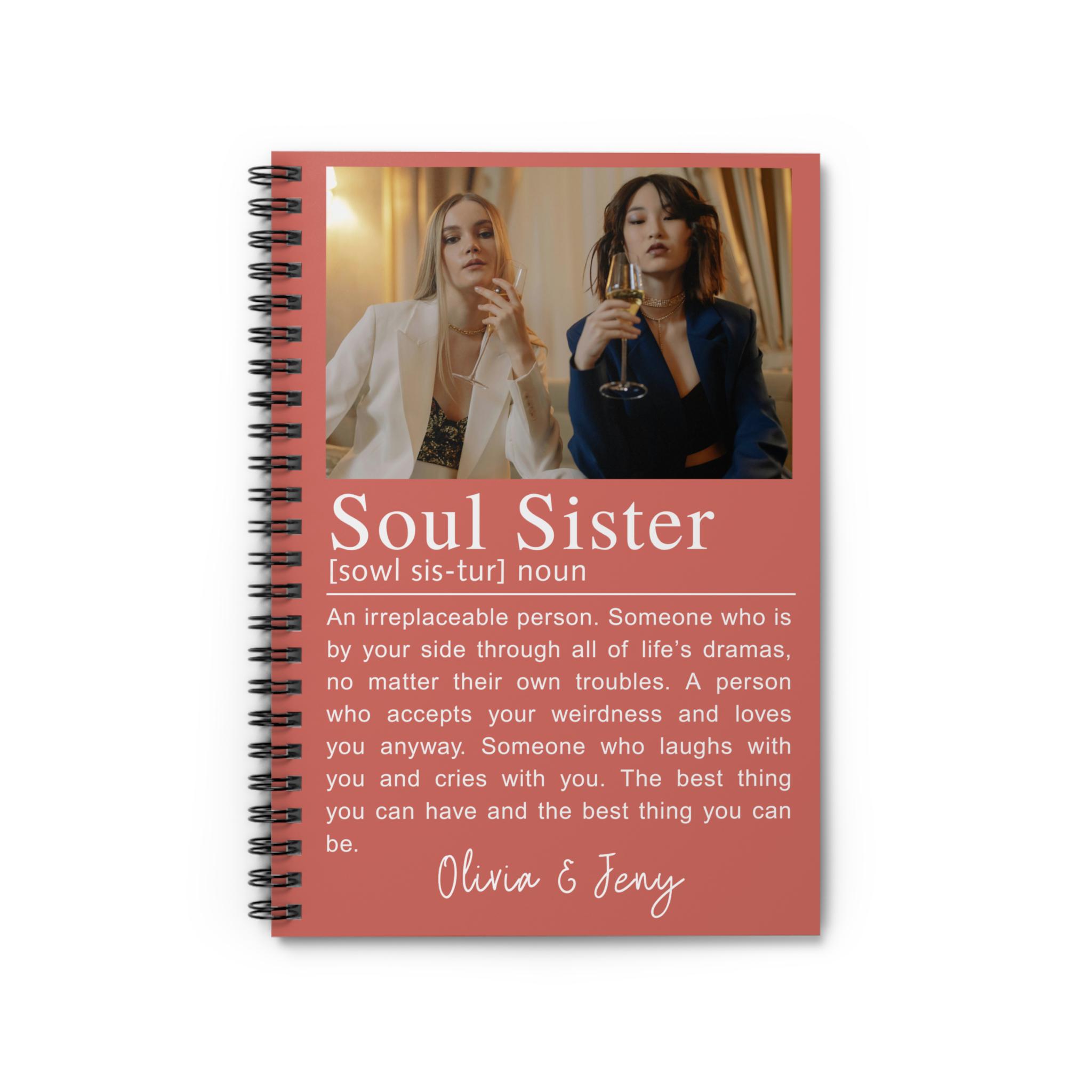 Soul Sister Notebook With Photo, Personalized Best Friend Gift, Custom ...
