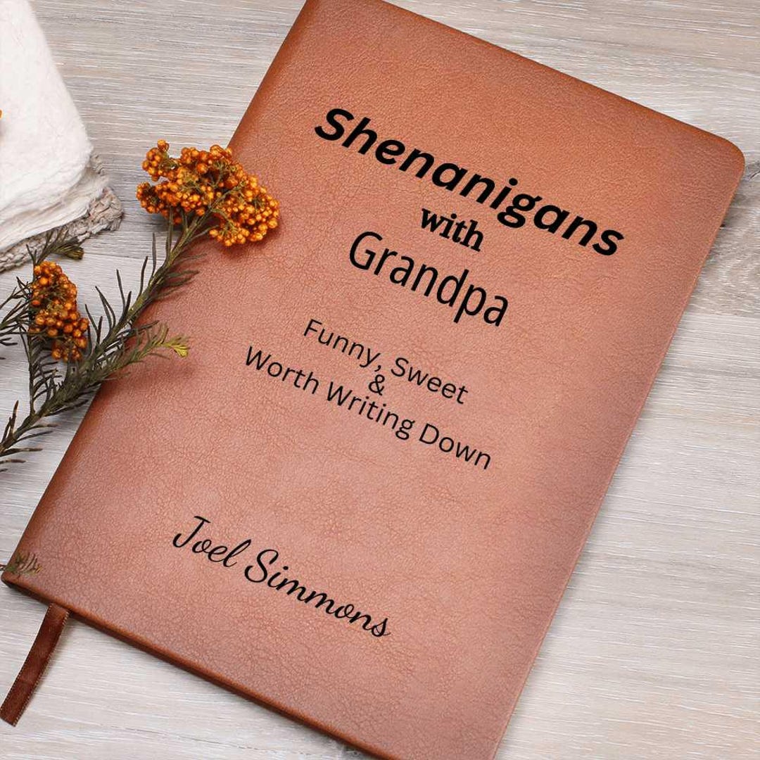 Personalized Leather Journal Grandpa Notebook Funny Memory Book ...
