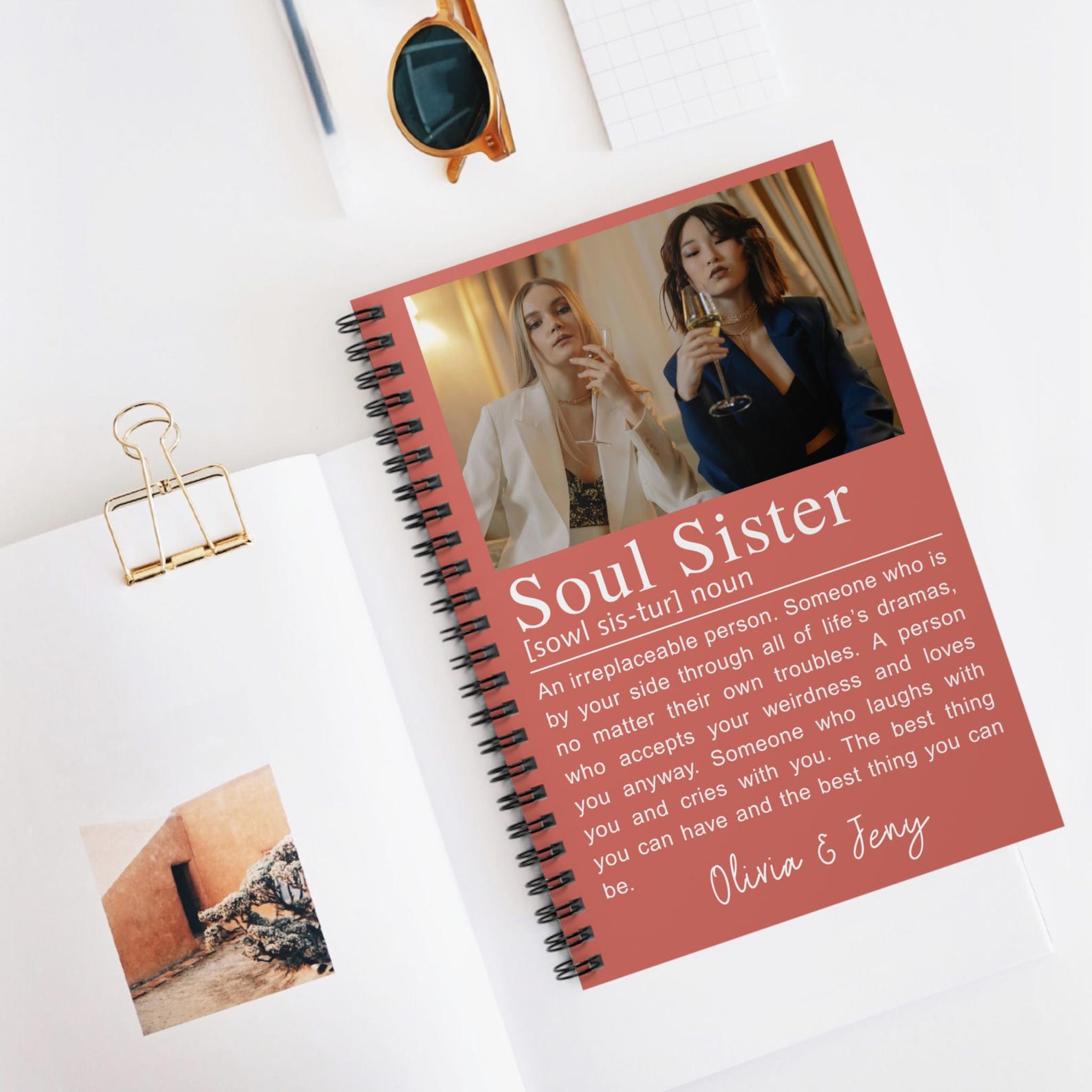 Soul Sister Notebook With Photo, Personalized Best Friend Gift, Custom ...