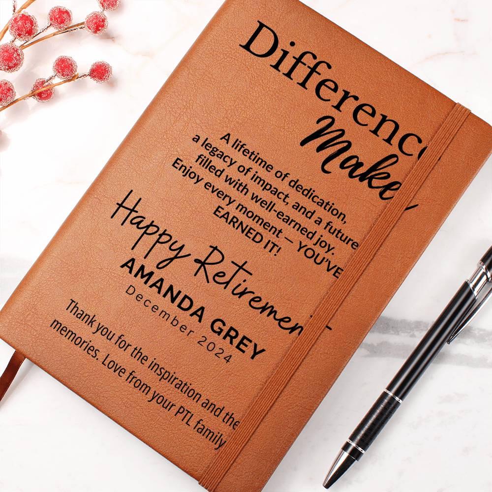 Personalized Retirement Journal Engraved Leather Notebook Gift for ...