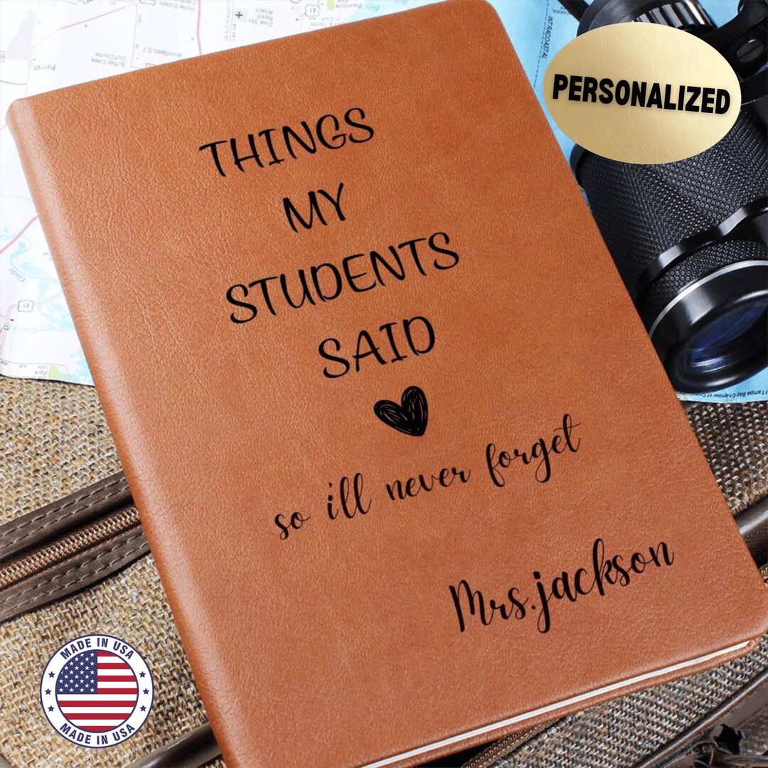 Teacher Memory Book, Thank You Gift for Teacher, Personalized Teacher ...