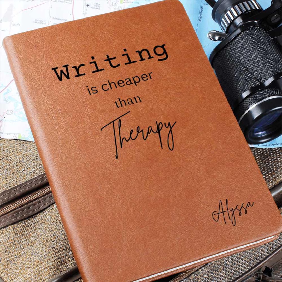 Personalized Leather Journal Engraved Notebook Gift for Writers Authors ...