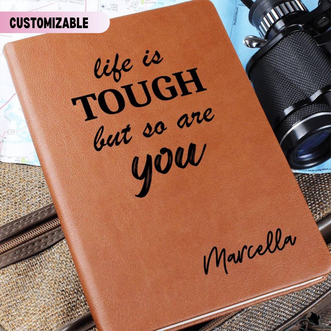 Motivational Journal, Leather Notebook, Inspirational Diary, Toughness ...