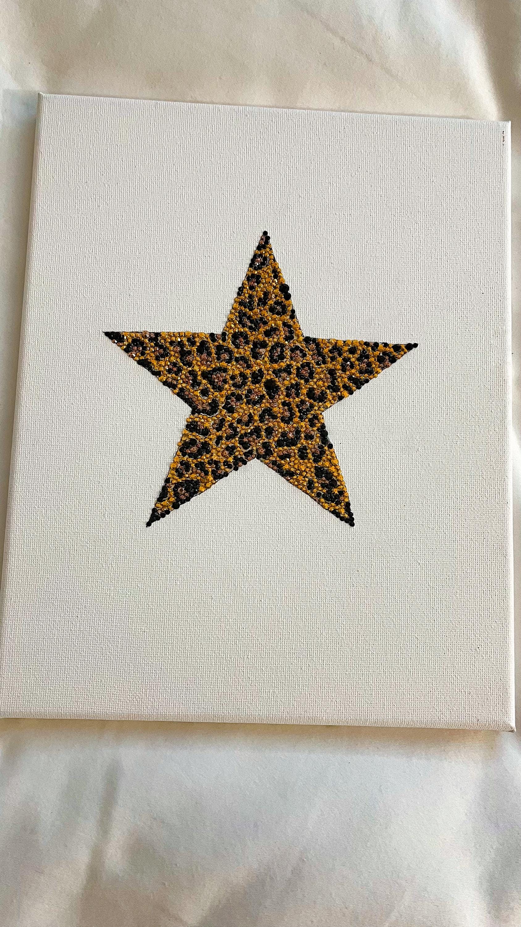 Leopard Print Rhinestone Wall Art - Etsy