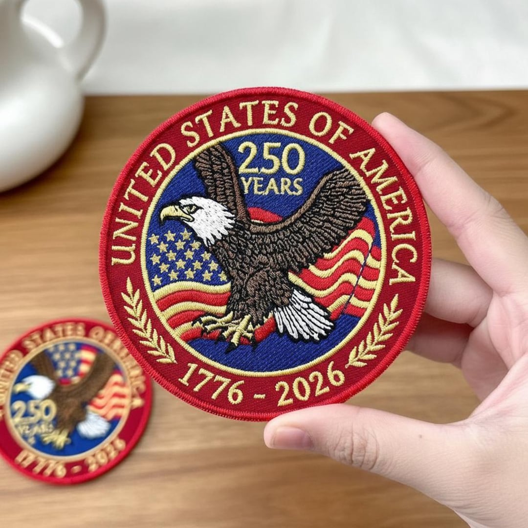 United States of America 250 Years Patch, 1776–2026 Patriotic Eagle ...