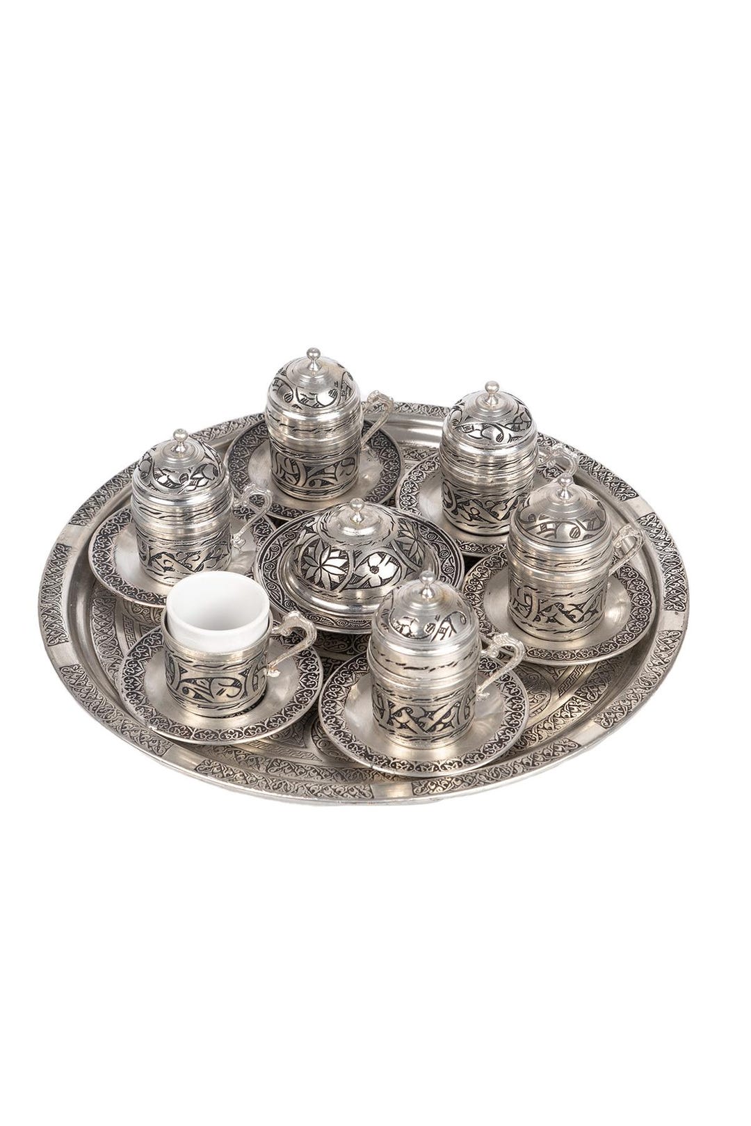 Copper Coffee Pot, Arabic Coffee Set,business Gifts, 6-piece Turkish ...