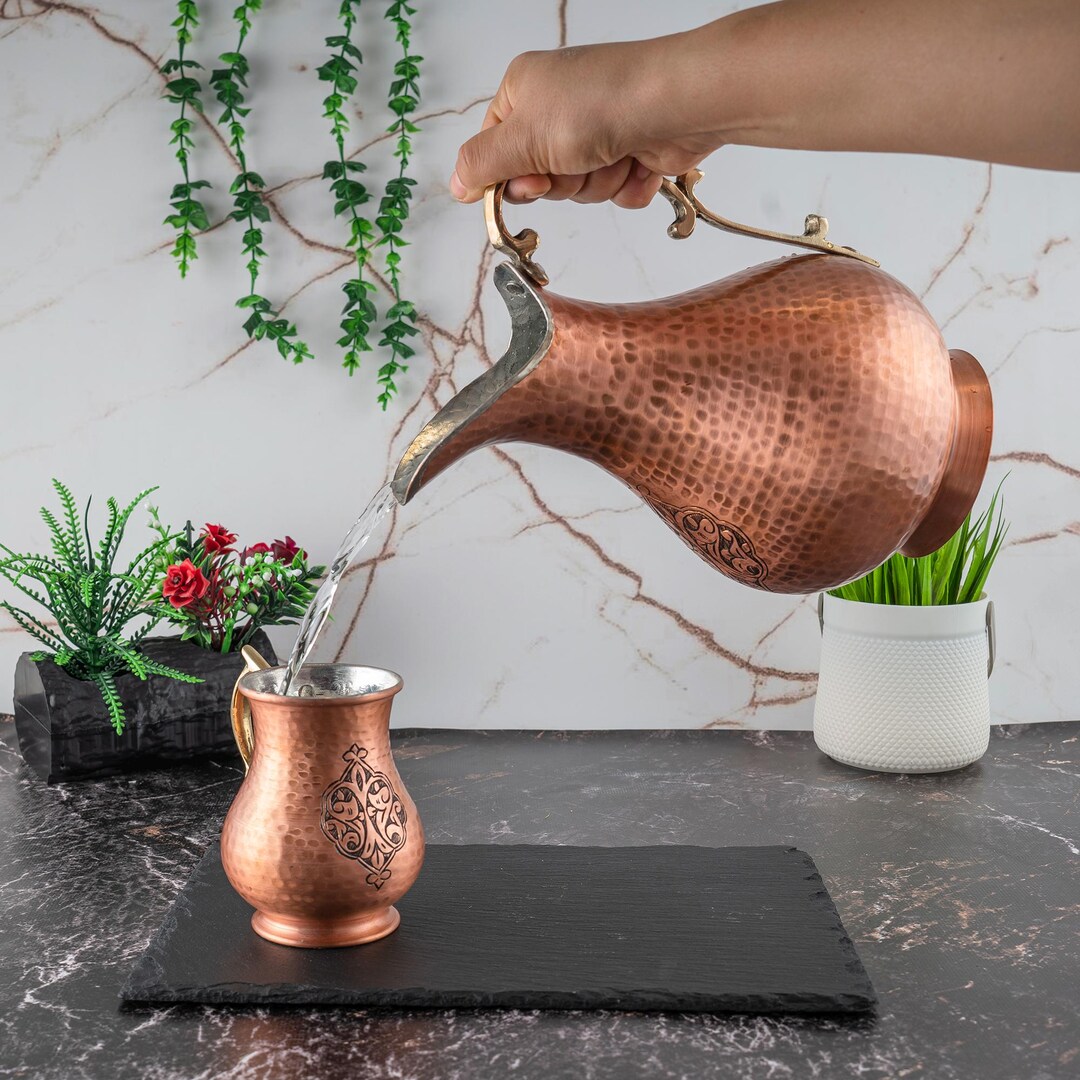 Pure Copper Pitcher Water Carafe,handmade Gift, Ayurveda Copper, Unique ...