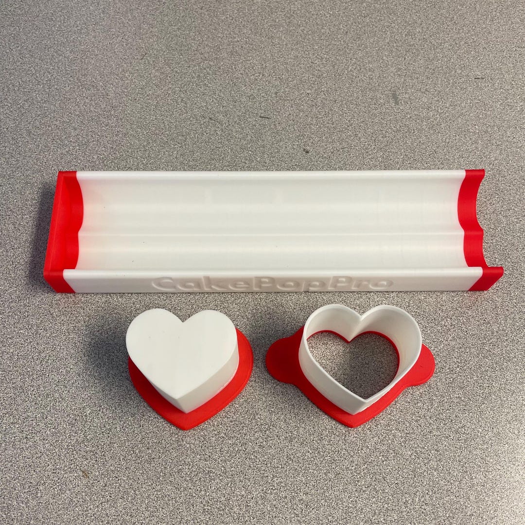 Heart Cake Pop Mold & Tray Set – 1.75" Cake Pop Shaper Kit for Baking ...