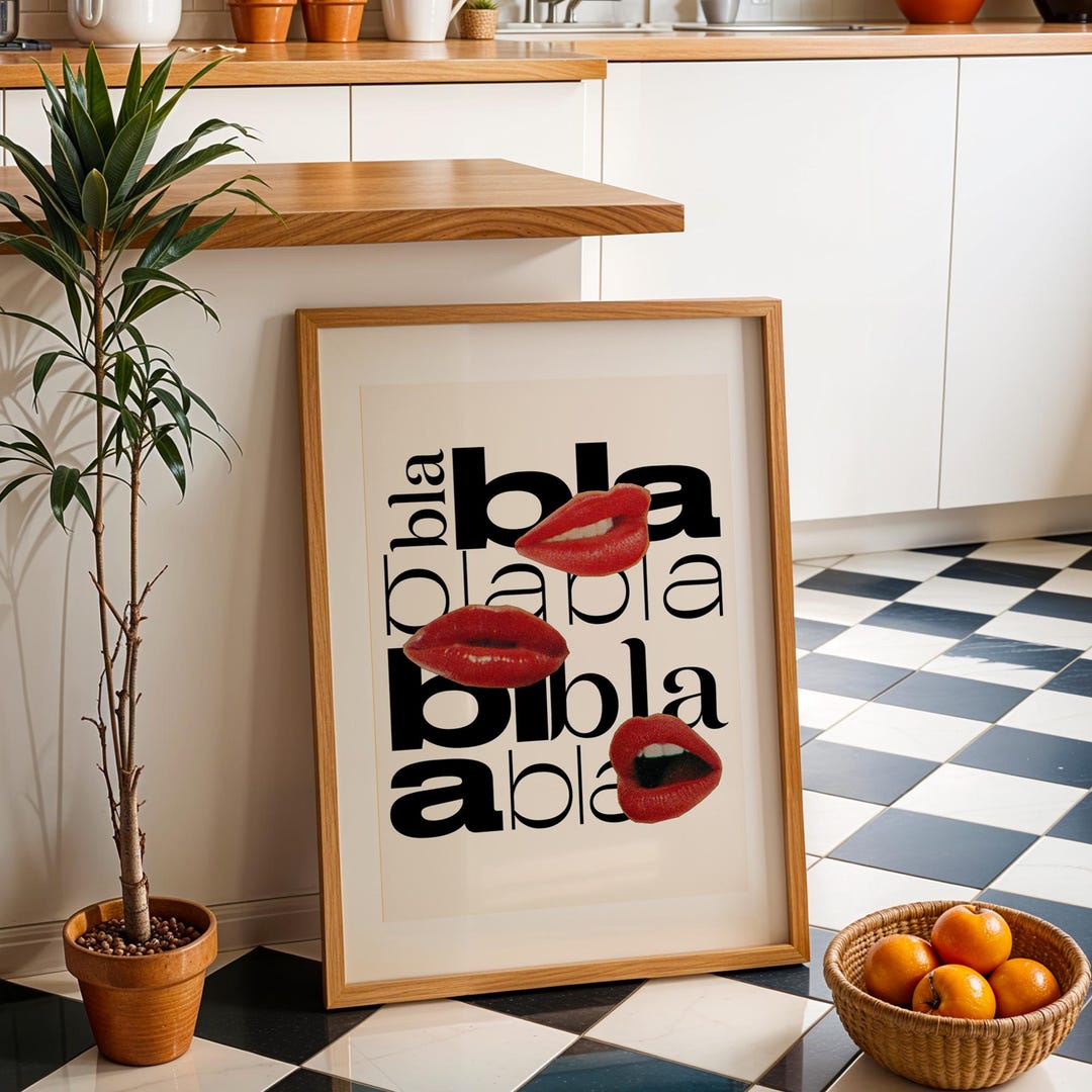 Bla Bla Wall Print Printable Wall Art the Art of Talk Art Print Living ...