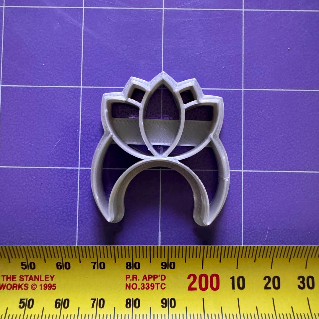 55mm X 40mm Horned Lotus Polymer Clay Cutter | Eco-friendly ...