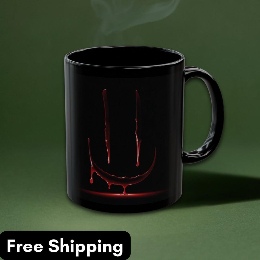 Black Creepy Smile Backrooms Mug for Horror Fans of Back Rooms Coffee ...