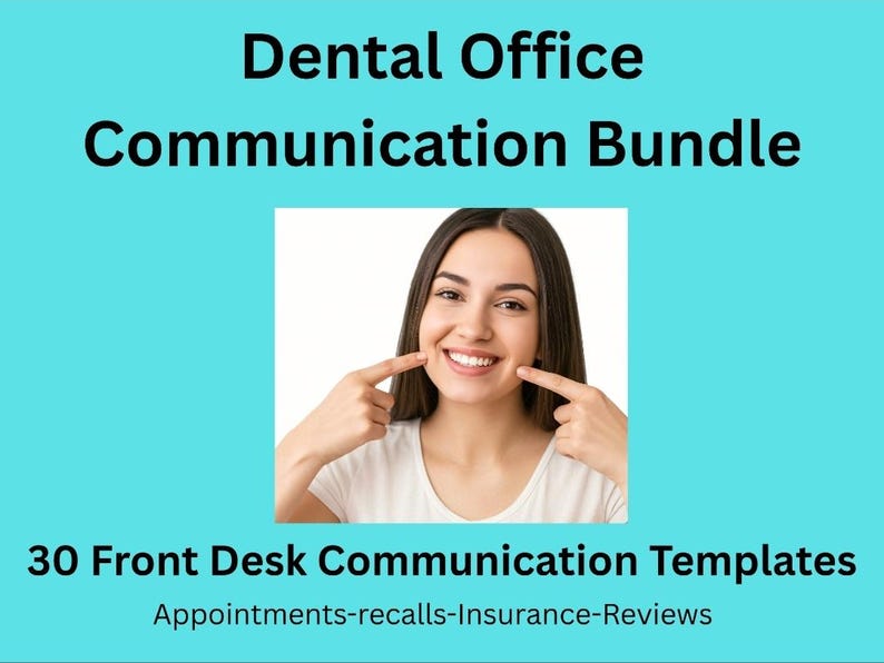 Dental Office Communication Bundle | Front Desk Templates for ...