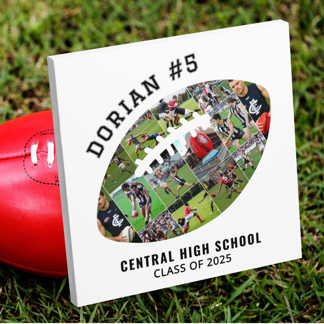 Editable AFL Senior Night Poster – Aussie Rules Football Photo Collage ...