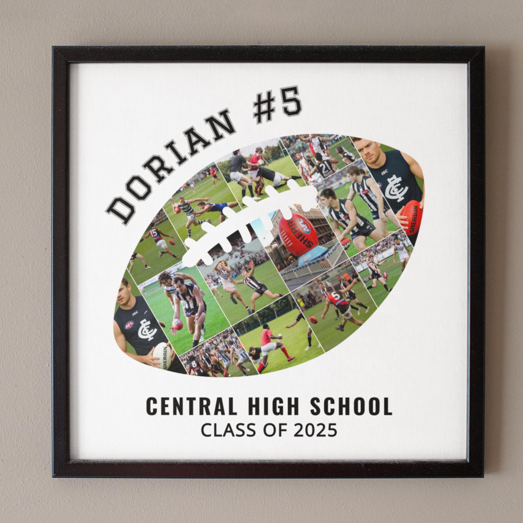 Editable AFL Senior Night Poster – Aussie Rules Football Photo Collage ...