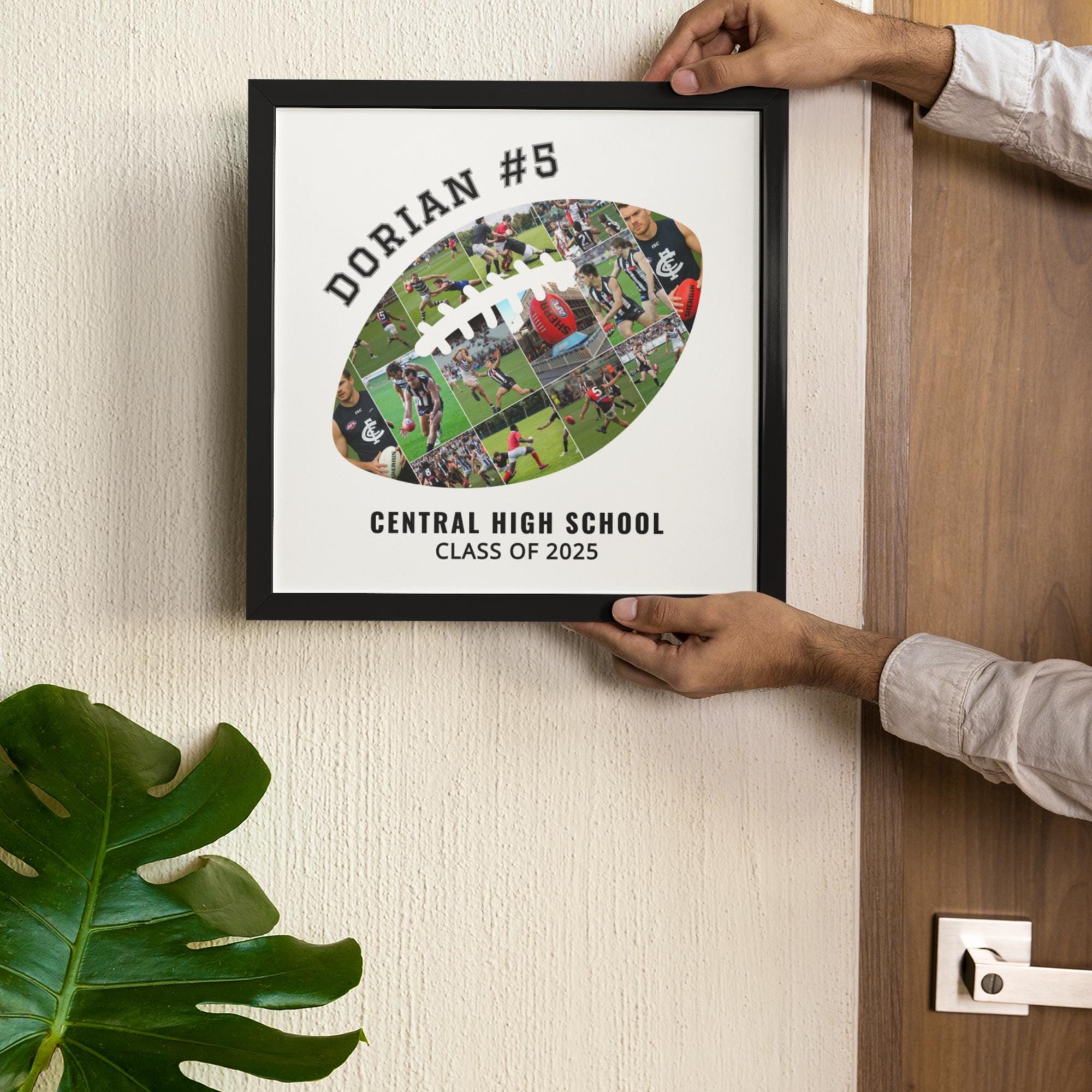 Editable AFL Senior Night Poster – Aussie Rules Football Photo Collage ...