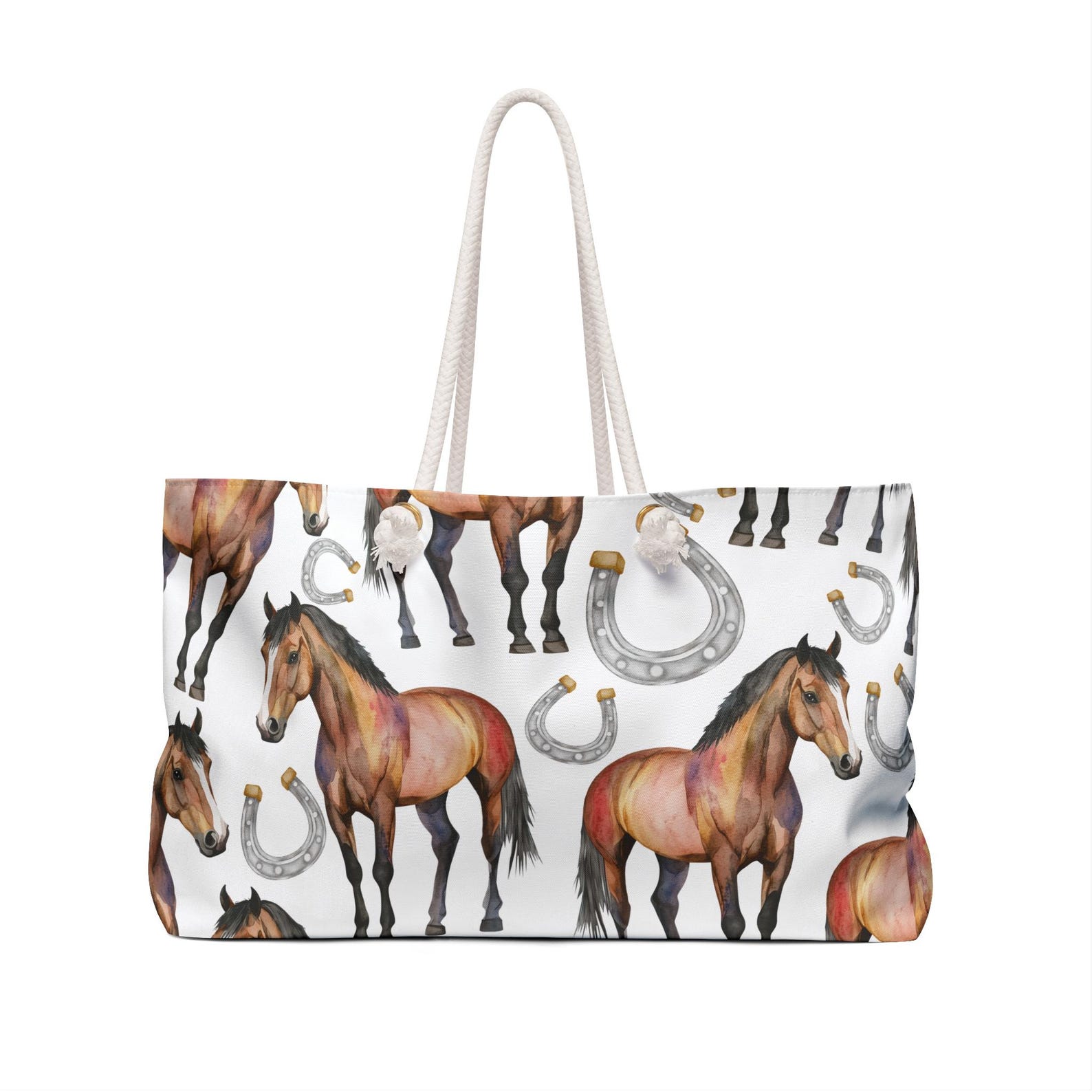 Equestrian Weekender Bag, Horse Lover Tote, Weekend Travel Bag ...