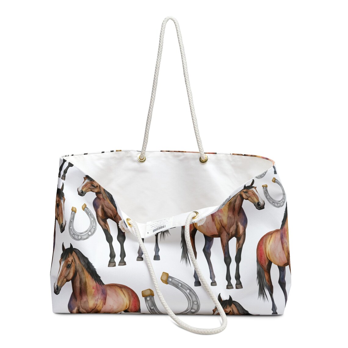 Equestrian Weekender Bag, Horse Lover Tote, Weekend Travel Bag ...