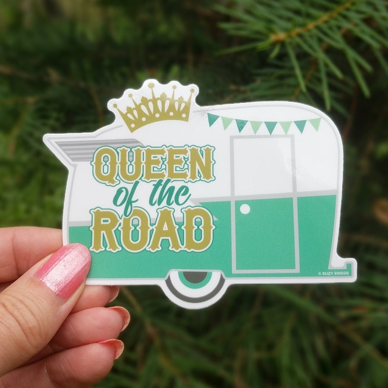 Camper Sticker Queen of the Road Sticker Travel Trailer | Etsy