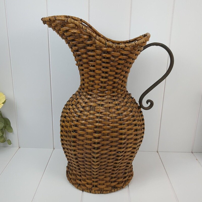 Wicker Pitcher - Etsy