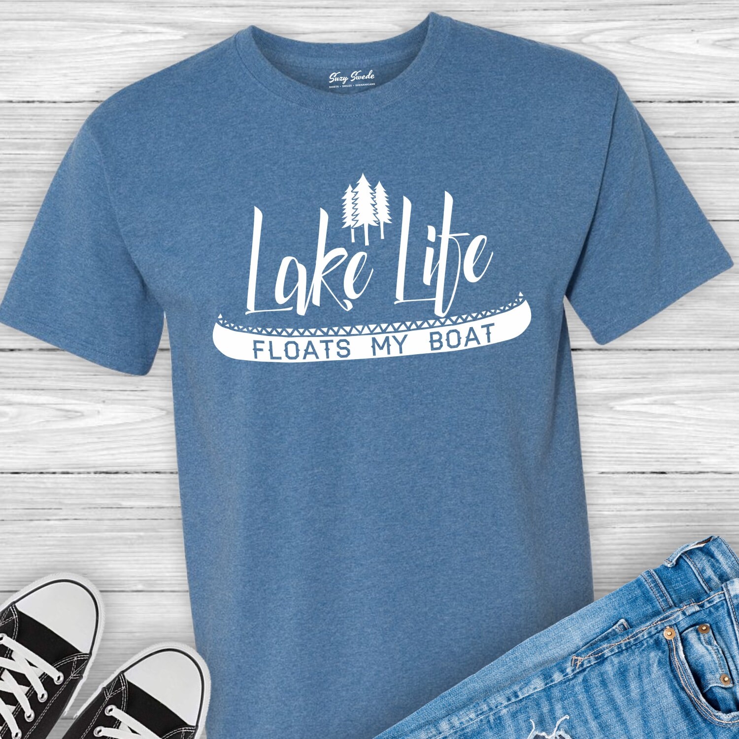 Lake Life Floats My Boat Lake Shirt Fishing T-shirt | Etsy