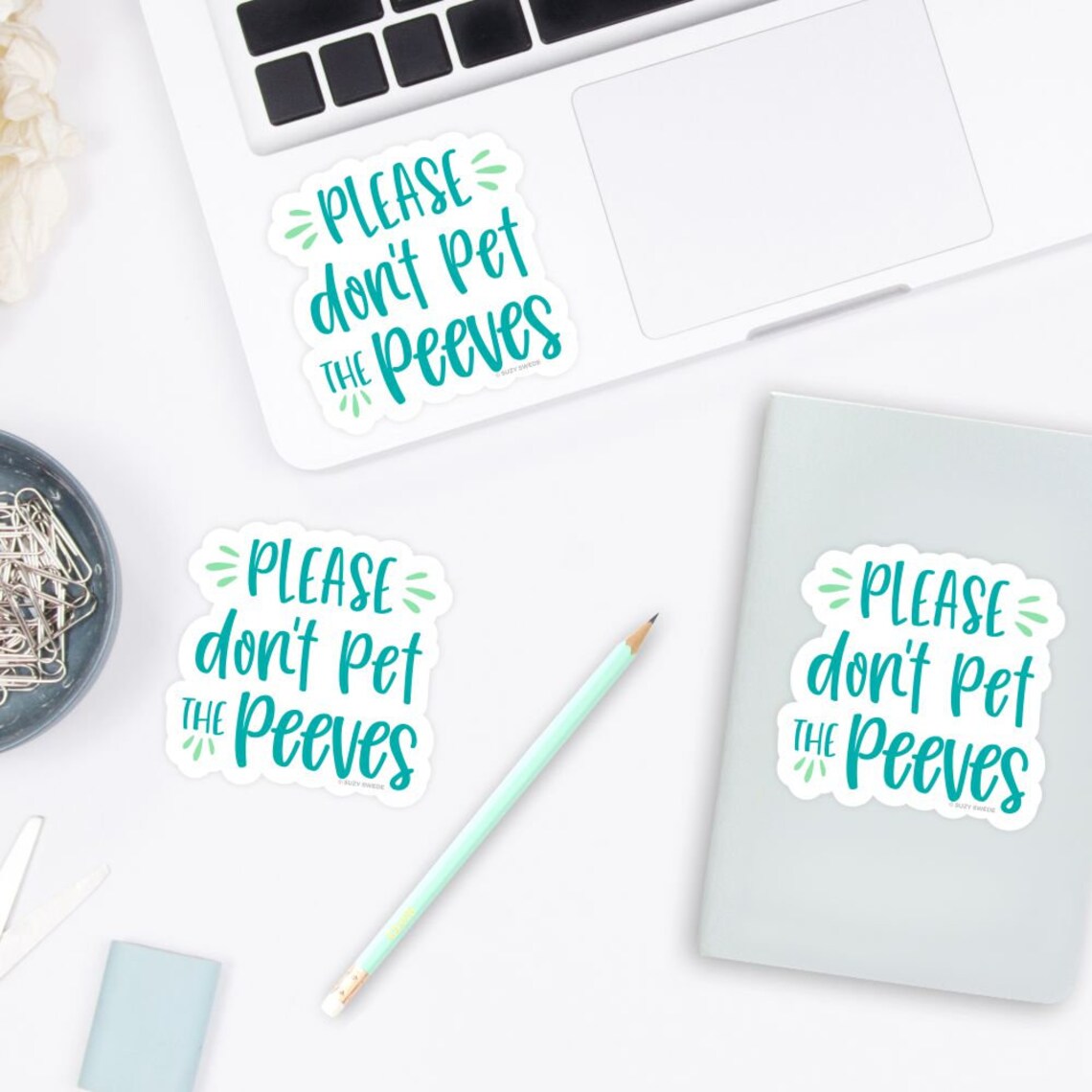 Please Don't Pet the Peeves Sticker Laptop Sticker - Etsy