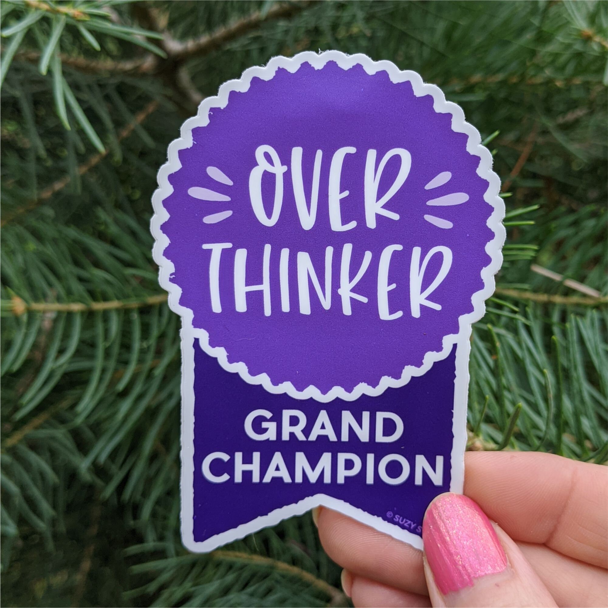 Grand Champion Overthinker Laptop Sticker Decals Snarky - Etsy