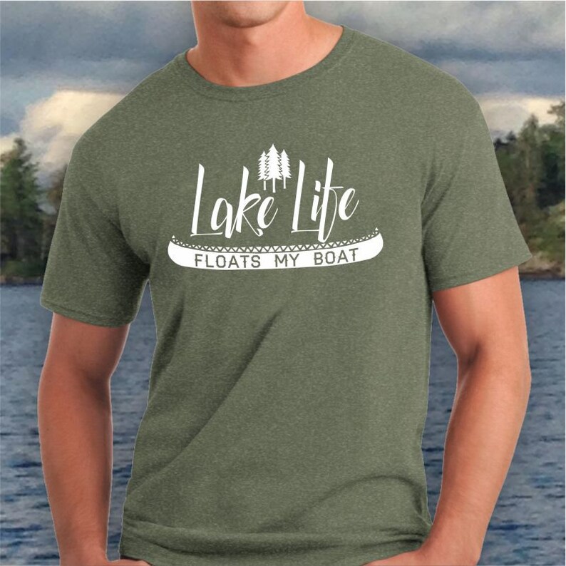 Lake Life Floats My Boat Lake Shirt Fishing T-shirt | Etsy