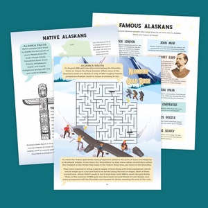 Alaskan Adventure: Alaska Activity Book & Travel Journal, Ages 9-12 ...