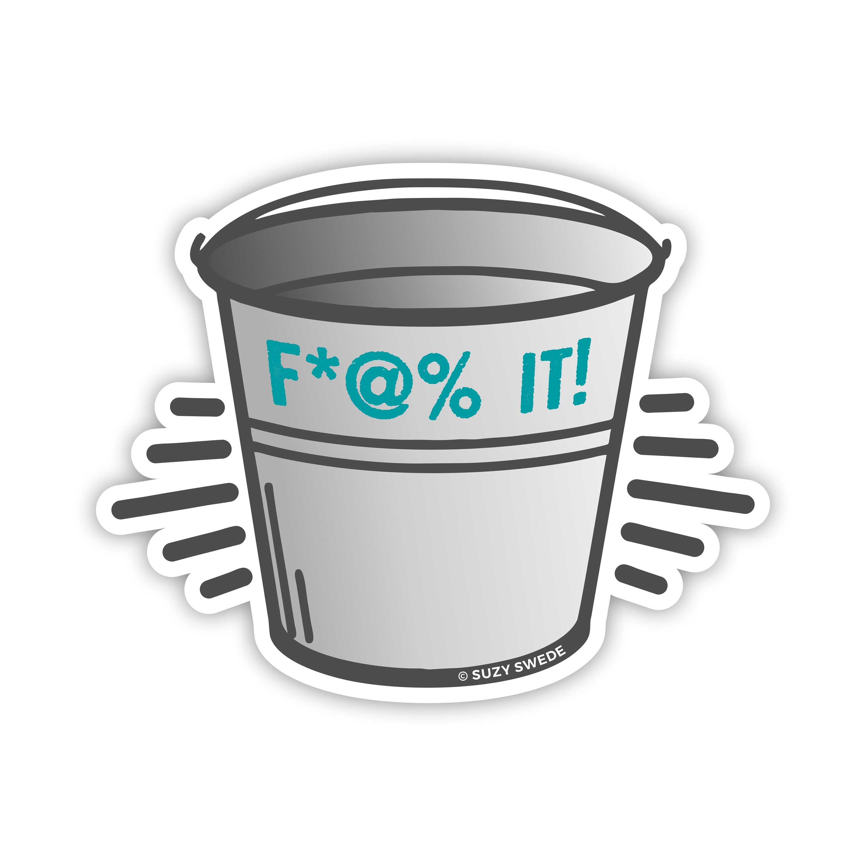 Chuck in the Fuckit Bucket laptop sticker decals snarky | Etsy