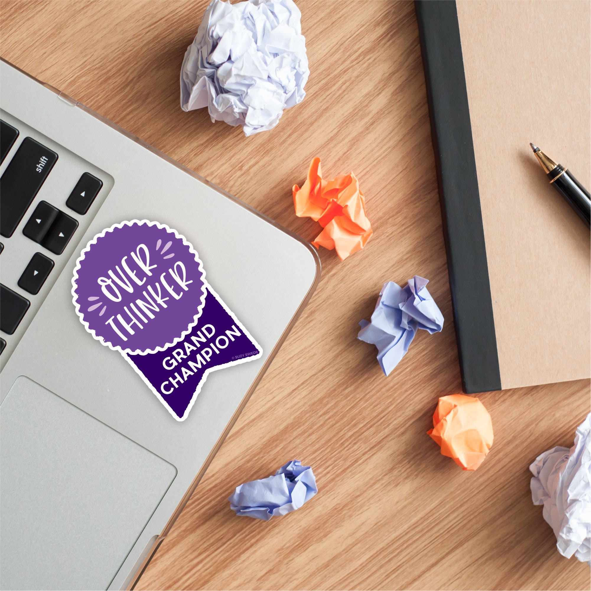 Grand Champion Overthinker Laptop Sticker Decals Snarky - Etsy