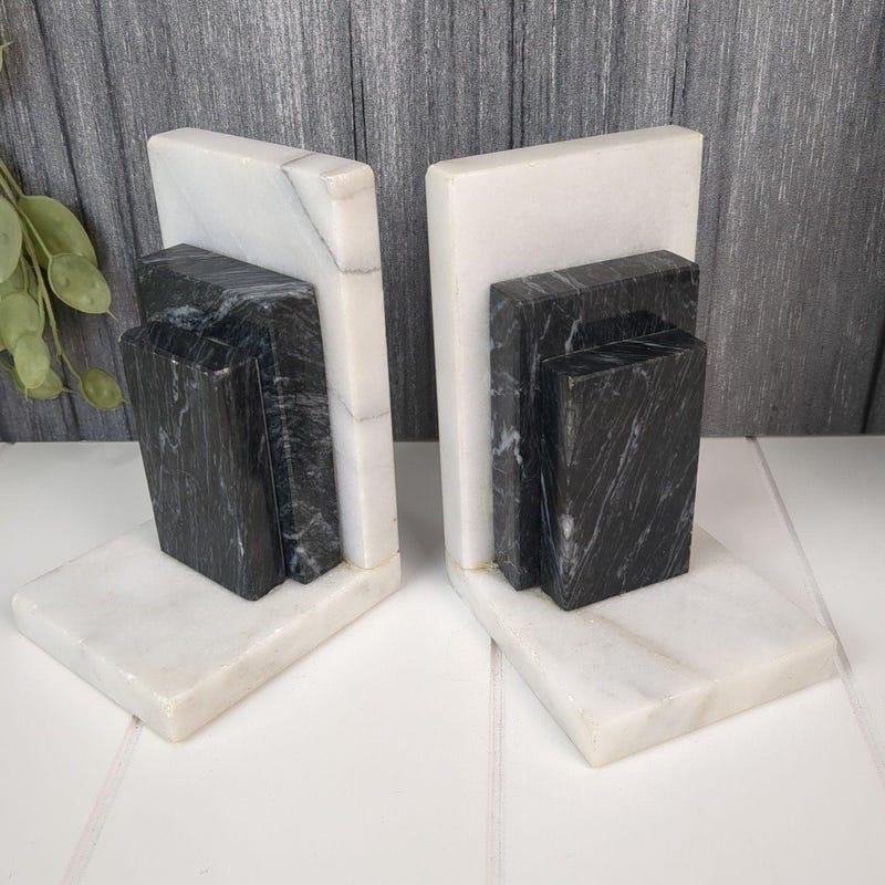 Marble Bookends - Etsy