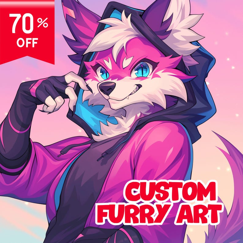Custom Drawing Anime Character Furry Commission, Fursona, Anthro, Furry ...