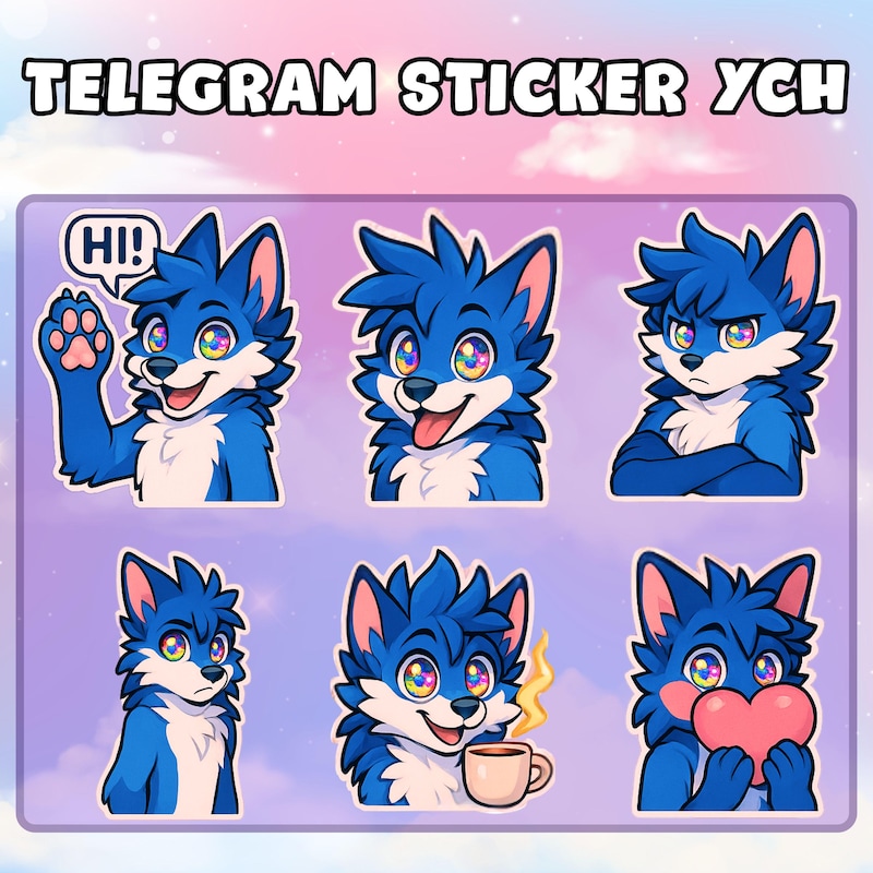 Furry Sticker - Etsy
