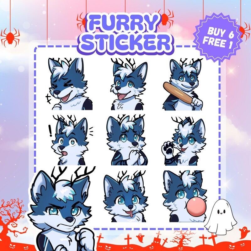 Furry Stickers - Etsy