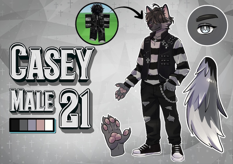 Fursona Reference Sheet Commission: Custom Furry Anthropomorphic ...