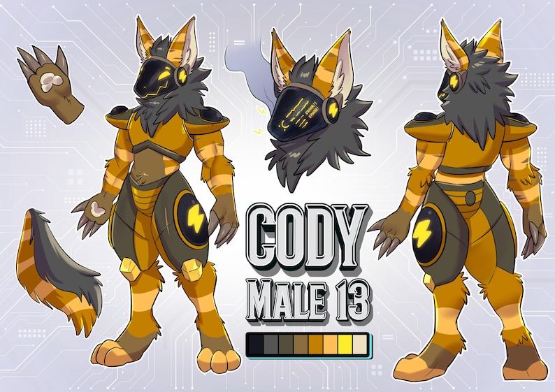 Custom Furry Ref Sheet: Fursona Reference Sheet, Anthro Character ...