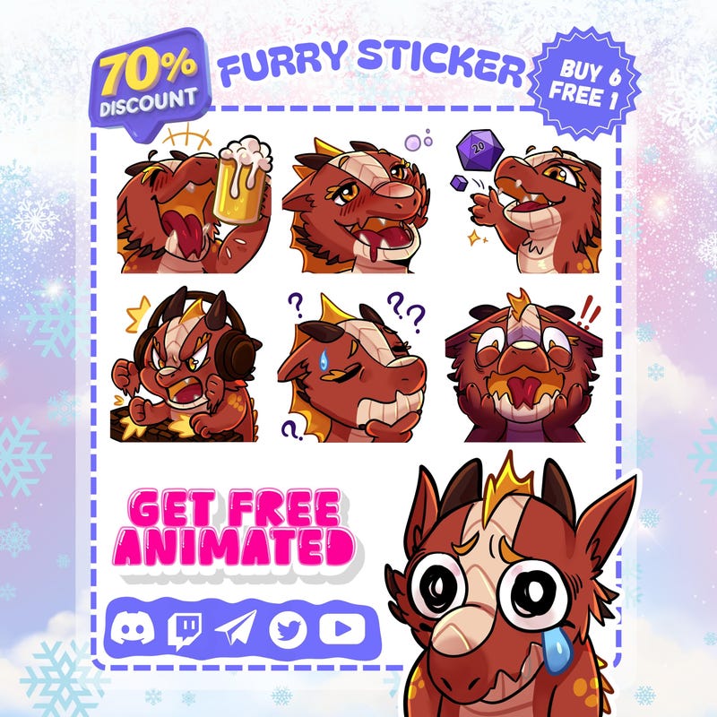 Furry Stickers - Etsy