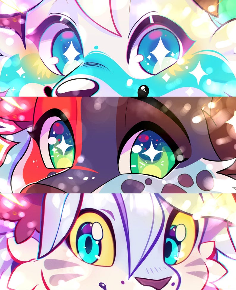Furry Art Commission - Custom Fursona Banner for Twitch, Discord - Etsy