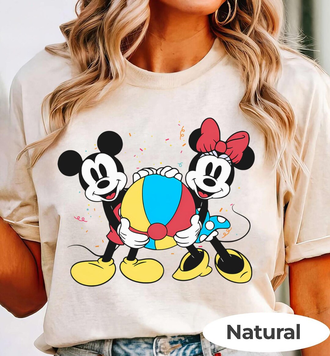 Mickey Minnie Classic Summer Retro T-shirt, Mickey Minnie Beach Ball ...