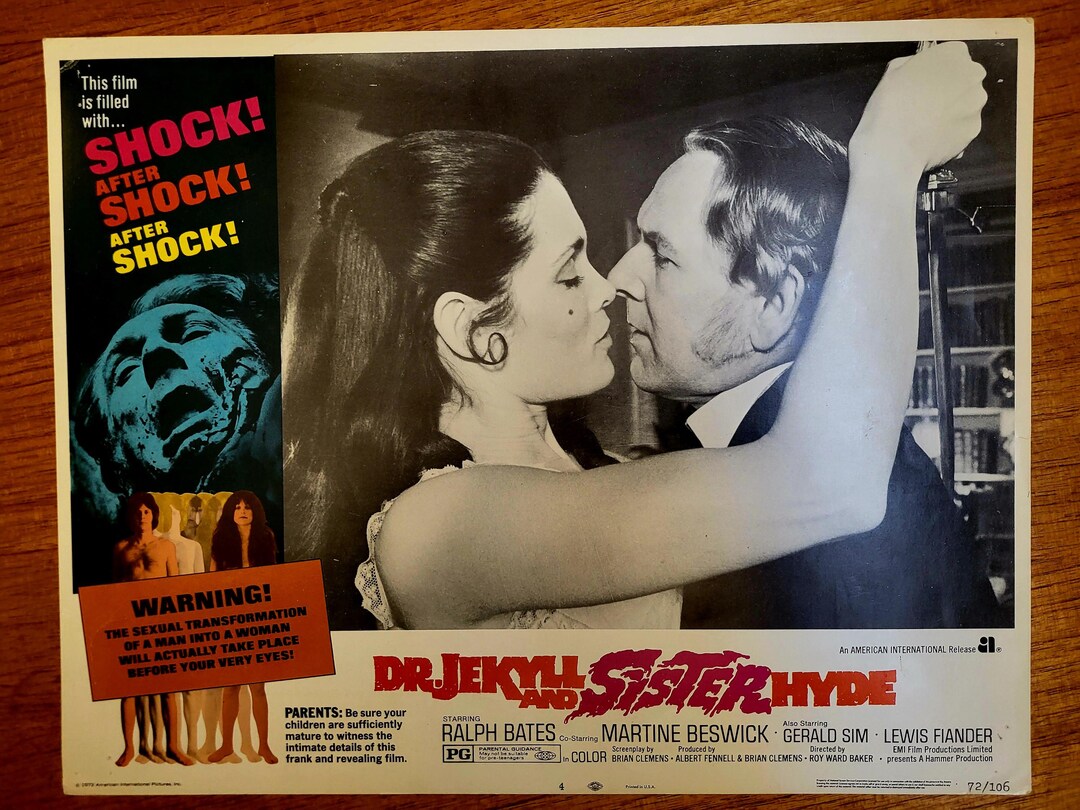 Dr Jekyl Sister Hyde Lobby Card, Vintage 1960s Horror Movie Poster - Etsy