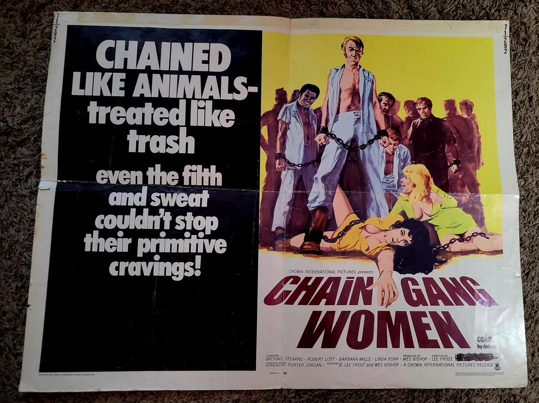 1970s Chain Gang Women Movie Poster, Vintage Original Sexploitation - Etsy