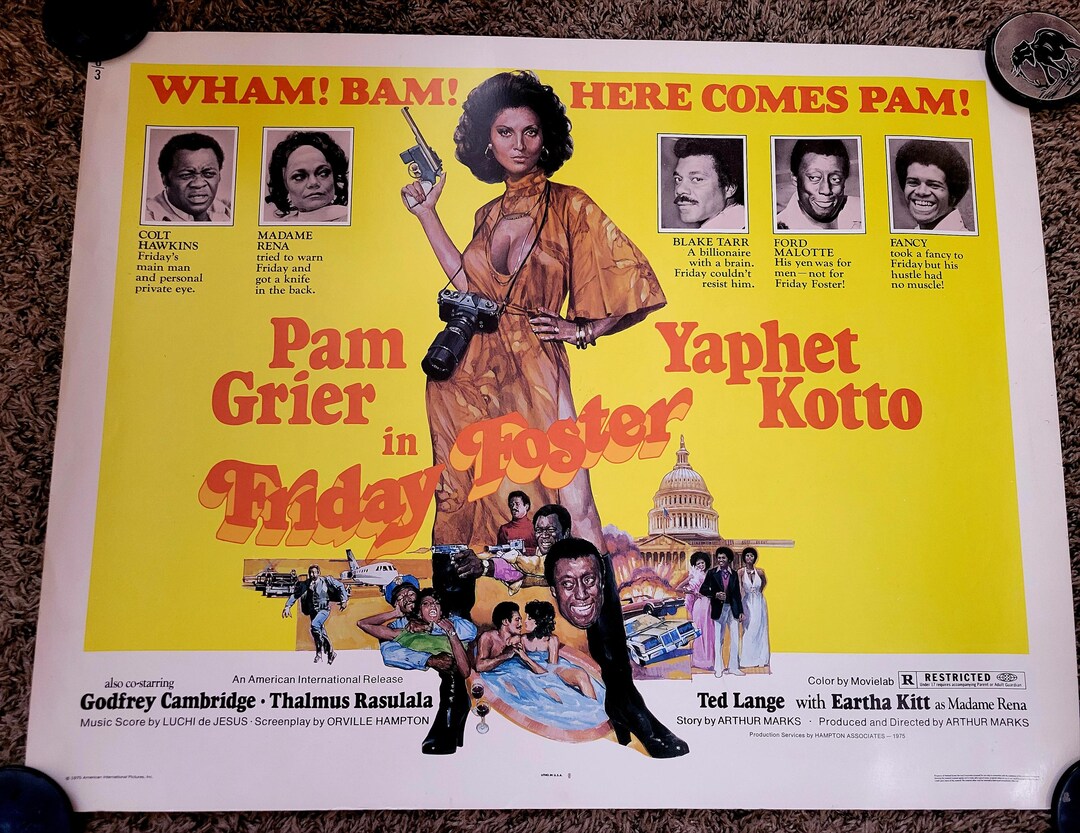 1970s Friday Foster Movie Poster, Vintage Original Blaxploitation - Etsy
