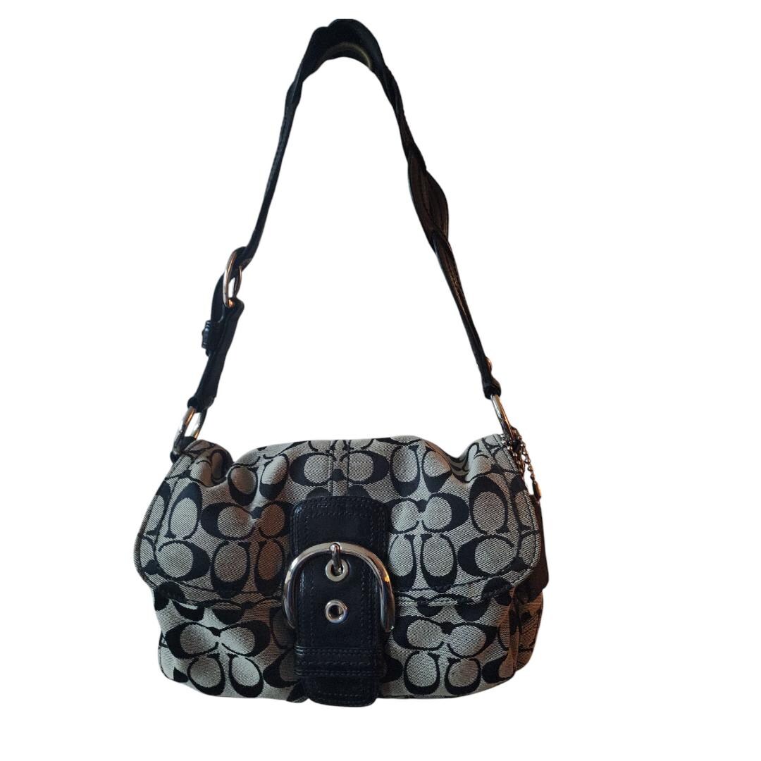 Coach Vintage Hobo Flap Bag, #A0869-11862, EUC, Black/gray - Etsy