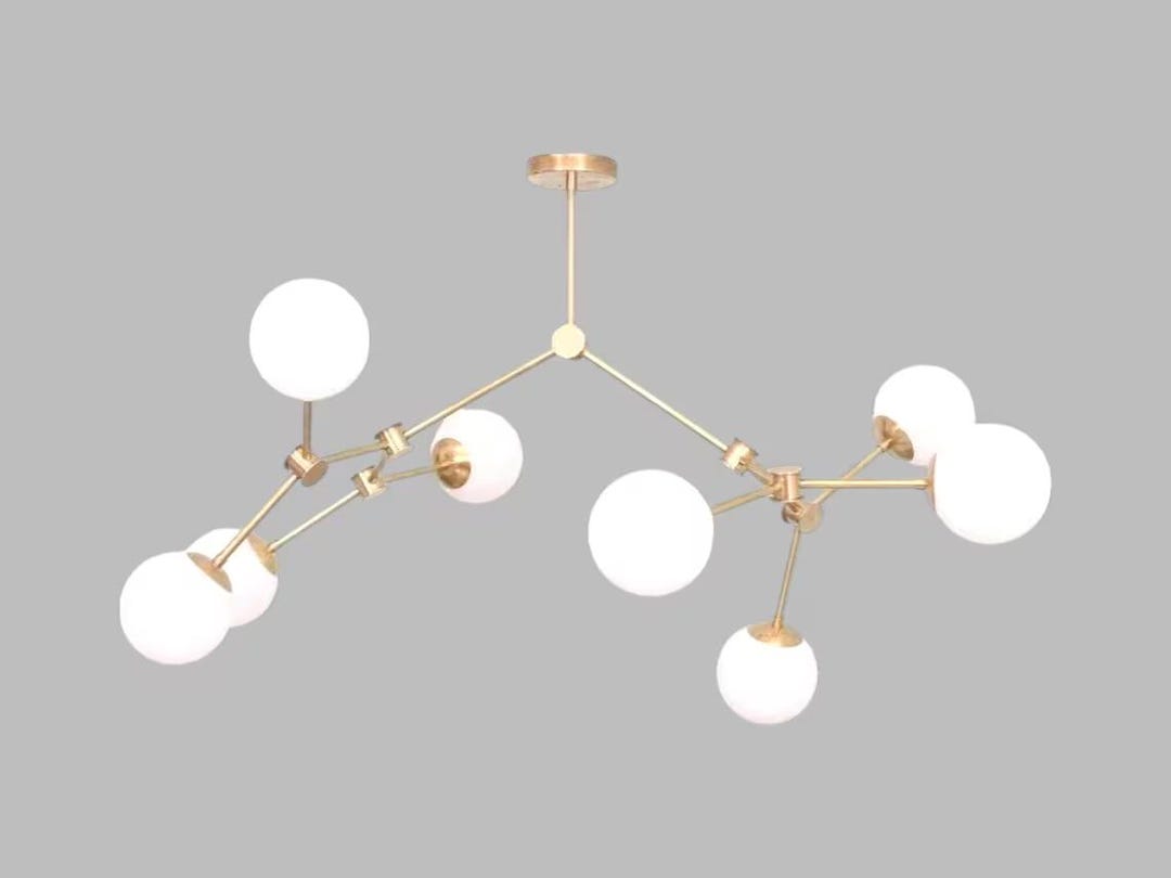 Modern Italian 1950s Mid-century Stilnovo-inspired Sputnik Chandelier ...