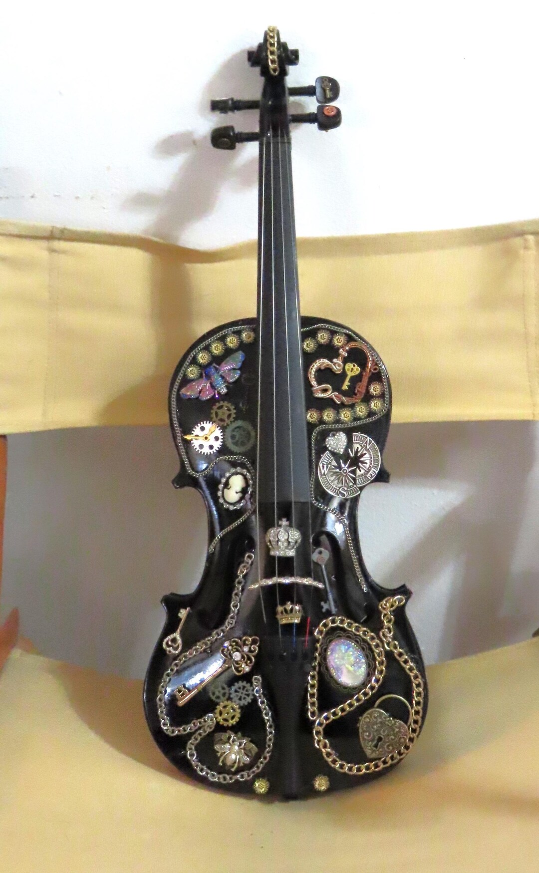 Steampunk Style Decorated Violin - Etsy