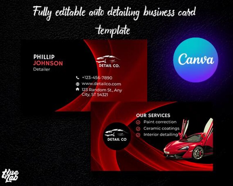 Auto Detailing Business Card Template | Mobile Car Detailing | Car Wash ...